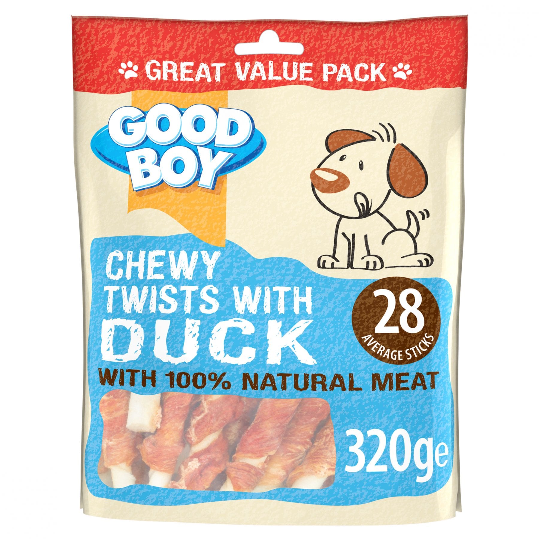 Good Boy Pawsley & Co Chewy Twists with Duck Dog Treats 320g - Where To ...